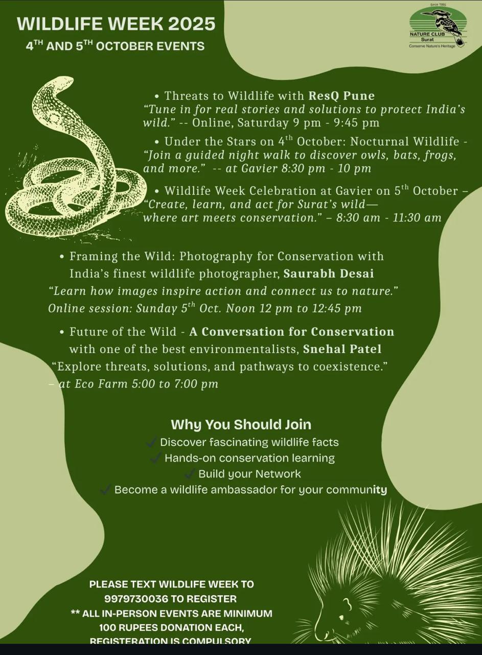 Wildlife Week 2025 Celebration – Nature Club Surat